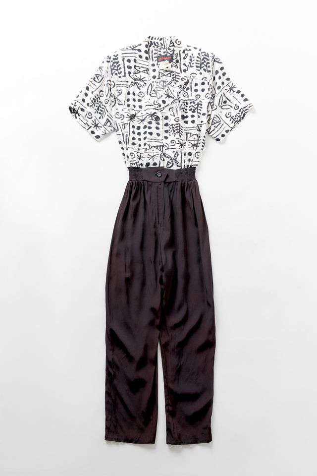 Vintage Geo Collared Jumpsuit | Urban Outfitters Vintage Geo Collared Jumpsuit | Urban Outfitters