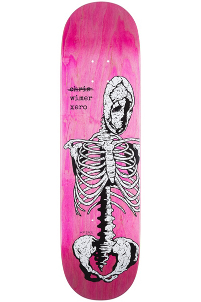 Zero Wimer Skeletal Pink Skateboard Deck 8.5 x 32.3 | Urban Outfitters
