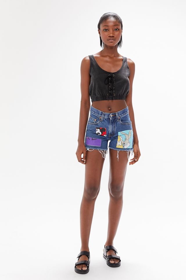 Vintage Cartoon Patch Denim Short | Urban Outfitters Canada