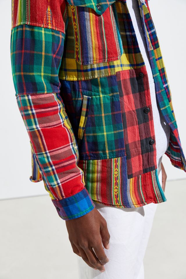 Polo Ralph Lauren Plaid Patchwork Button-Down Shirt | Urban Outfitters