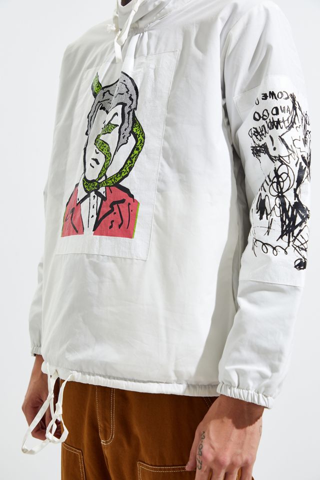 Monitaly Tyvek Patch Inset Mock Neck Popover Jacket | Urban Outfitters ...