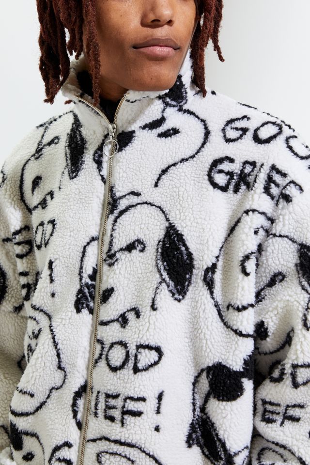 Lazy Oaf X Peanuts Good Grief Fleece Jacket | Urban Outfitters