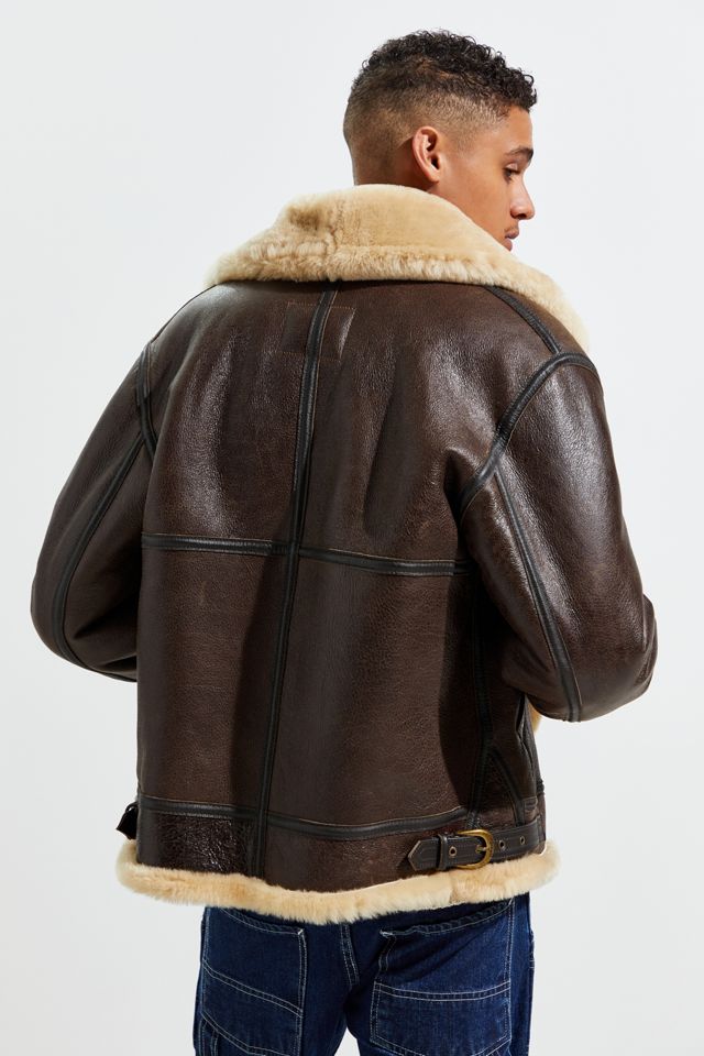 Schott B3 Shearling Leather Bomber Jacket | Urban Outfitters