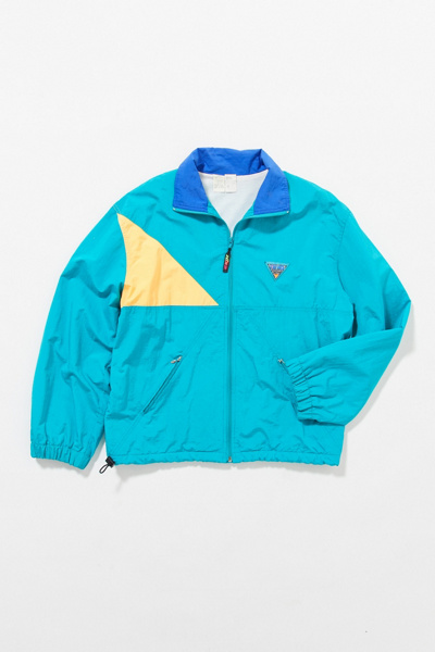 Vintage Turquoise Colorblock Jacket | Urban Outfitters Canada