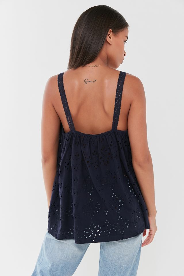 UO Eloise Eyelet Tank Top | Urban Outfitters