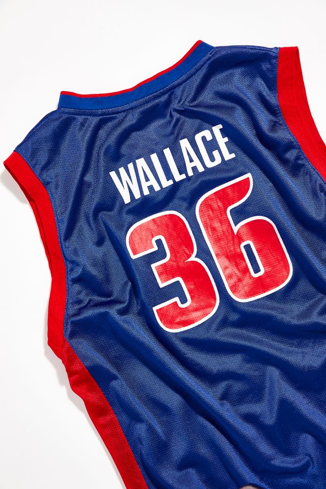 Vintage Detroit Pistons Rasheed Wallace Basketball Jersey | Urban Outfitters