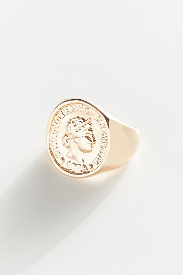 Organic Coin Signet Ring | Urban Outfitters