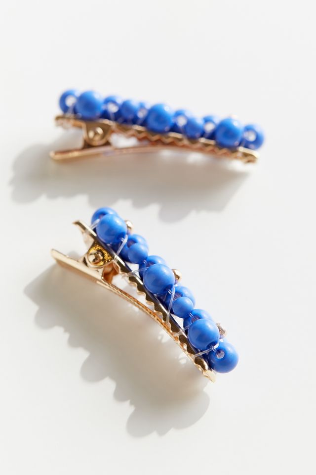 Flamenco Floral Beaded Mini Slide Hair Clip Set | Urban Outfitters Canada