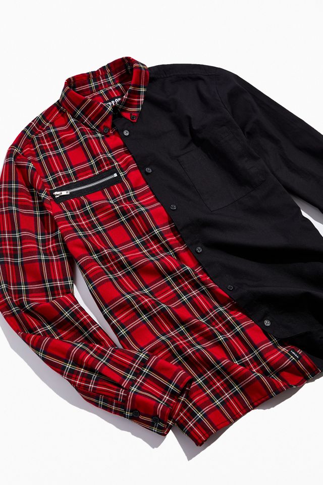 Tripp NYC Split Button-Down Shirt | Urban Outfitters