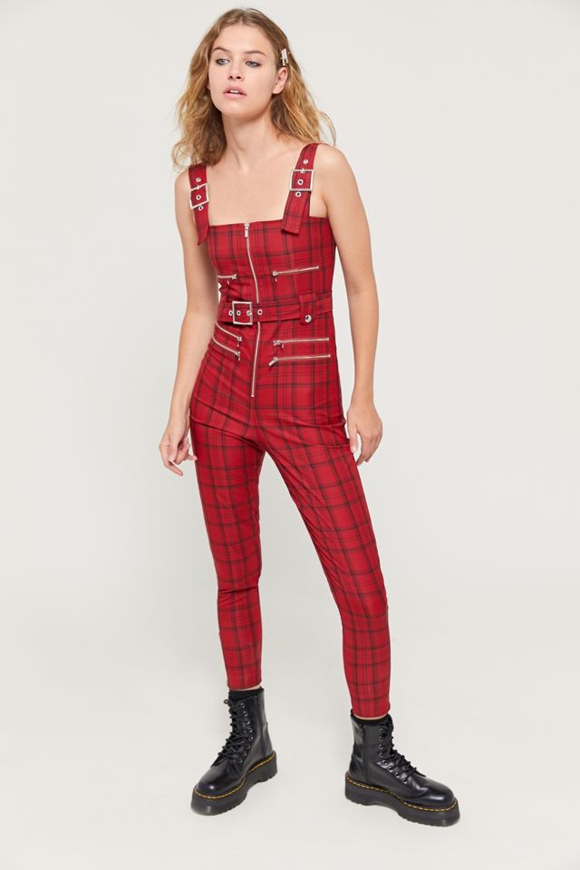 WeWoreWhat Moto Zip-Front Skinny Overall | Urban Outfitters