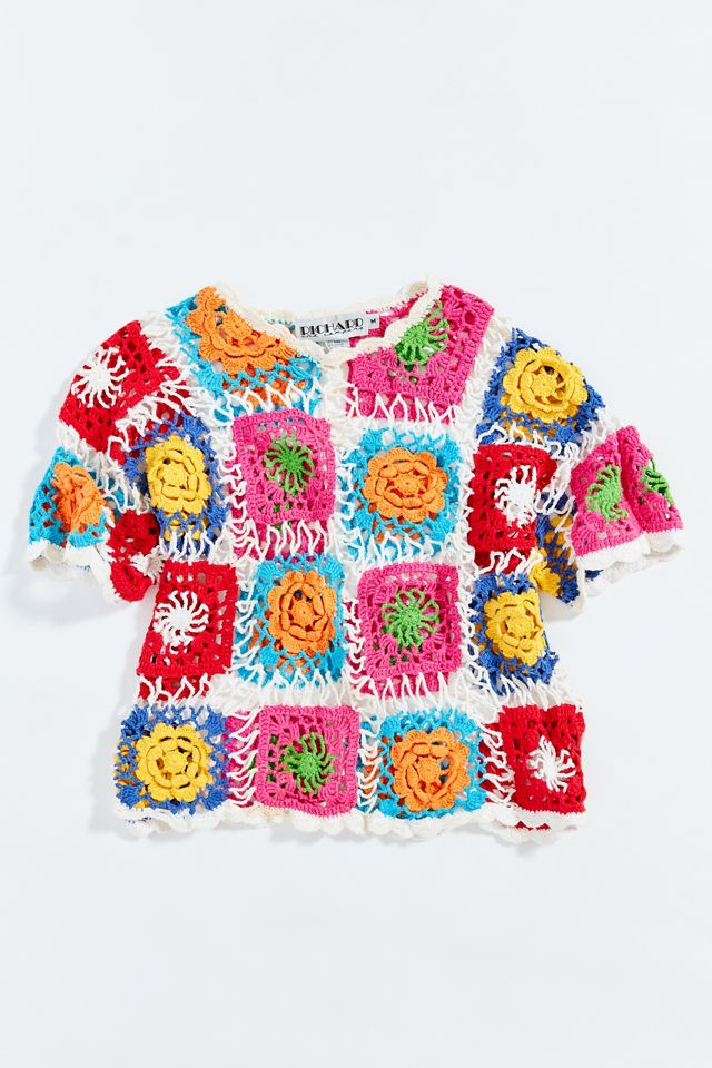 Vintage Multicolor Crochet Top | Urban Outfitters Canada