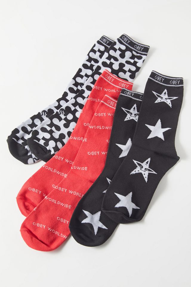 OBEY Infinity Crew Sock 3-Pack | Urban Outfitters Canada