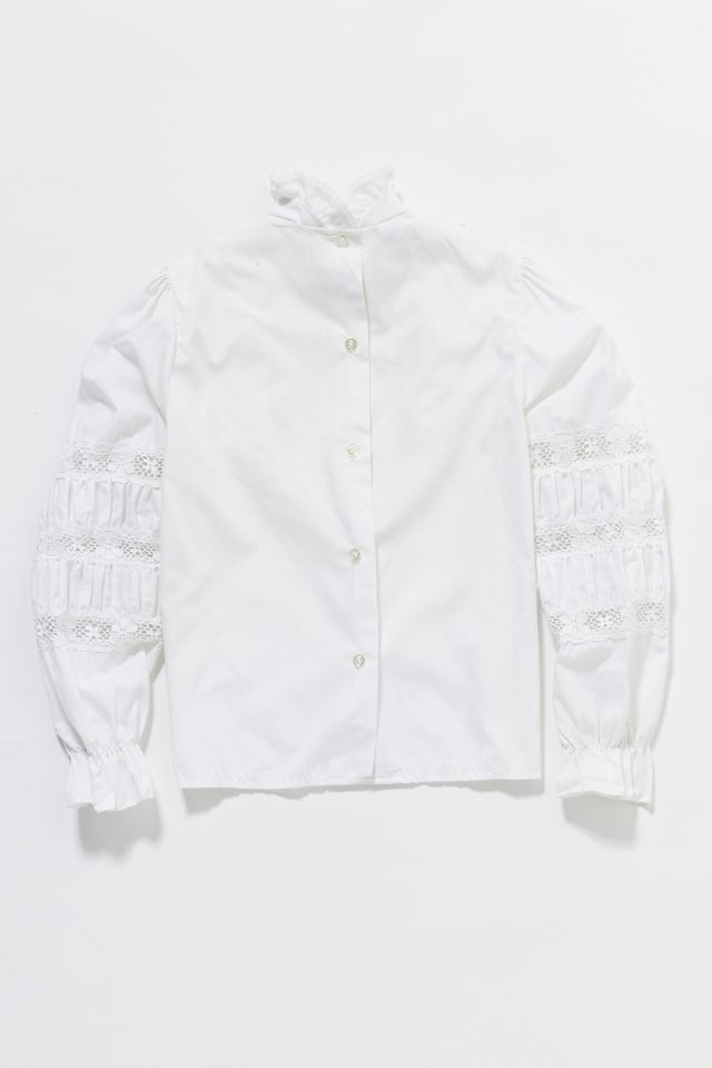 Vintage Ruffle Mock Neck Top | Urban Outfitters Canada