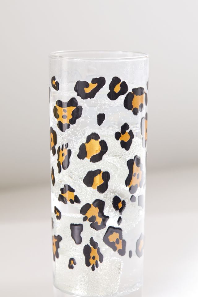 Leopard Juice Glass | Urban Outfitters
