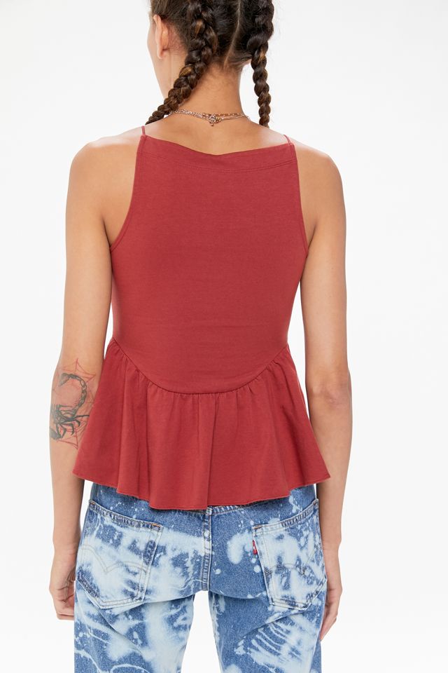 UO Kayla Peplum Cami | Urban Outfitters
