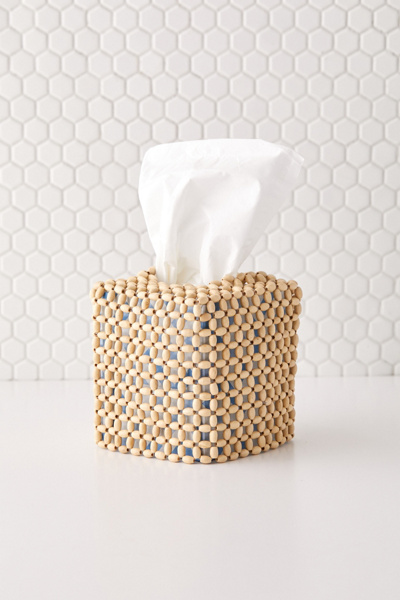 Boho Beaded Tissue Box Cover | Urban Outfitters