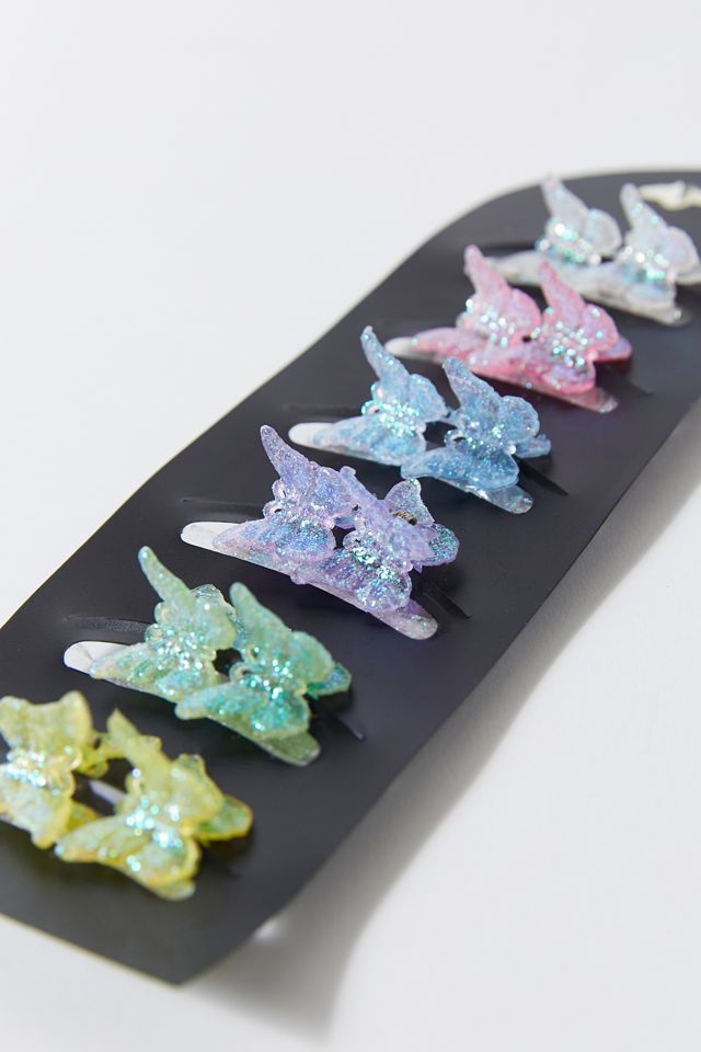 Vintage Mini Glitter Butterfly Clip Set | Urban Outfitters