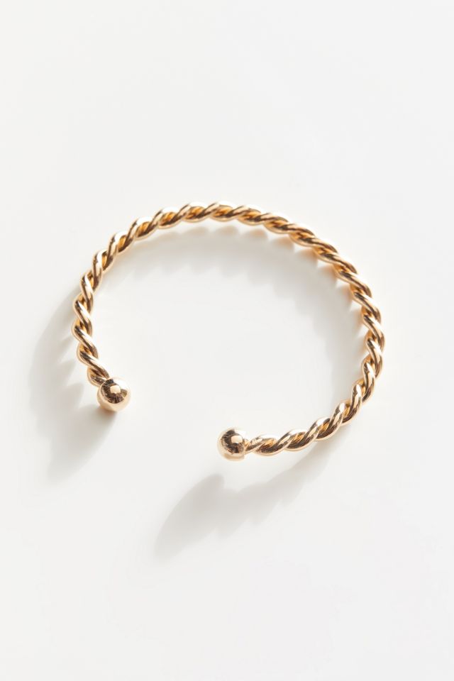 Braided Metal Cuff Bracelet | Urban Outfitters Canada