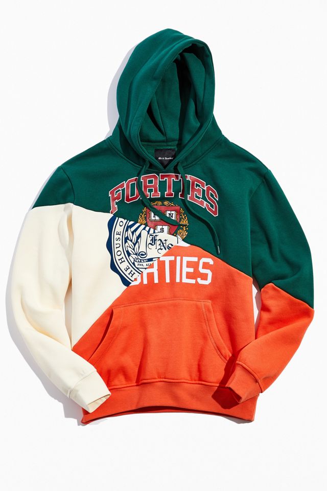 40s & Shorties Split Personalities Colorblock Hoodie Sweatshirt | Urban Outfitters