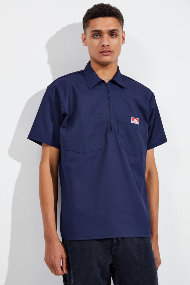 Ben Davis Quarter-Zip Short Sleeve Work Shirt | Urban Outfitters