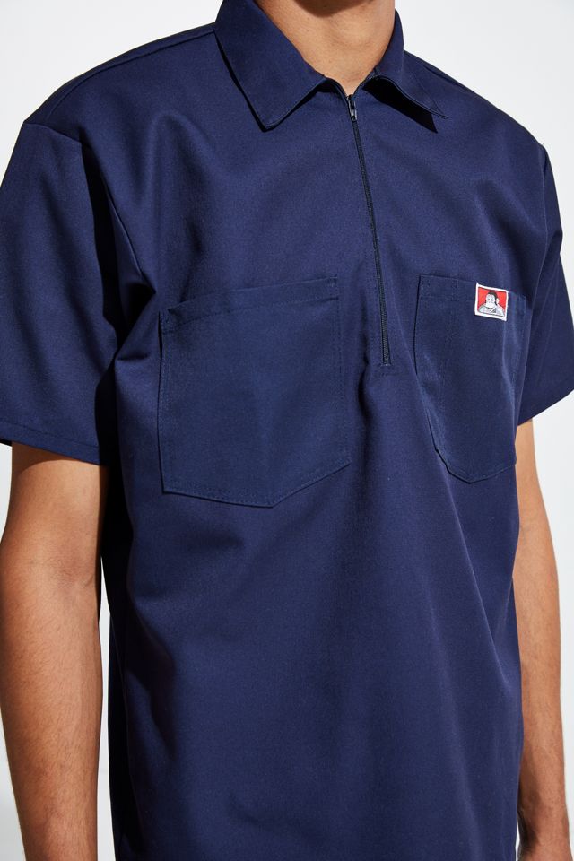 Ben Davis Quarter-Zip Short Sleeve Work Shirt | Urban Outfitters
