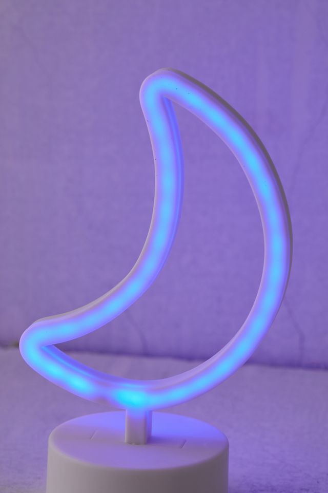 Crescent Moon Mini LED Neon Table Lamp | Urban Outfitters Canada