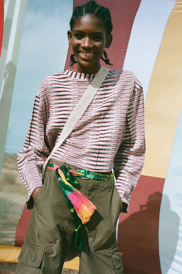 UO Cosette Boxy Jacquard Top | Urban Outfitters