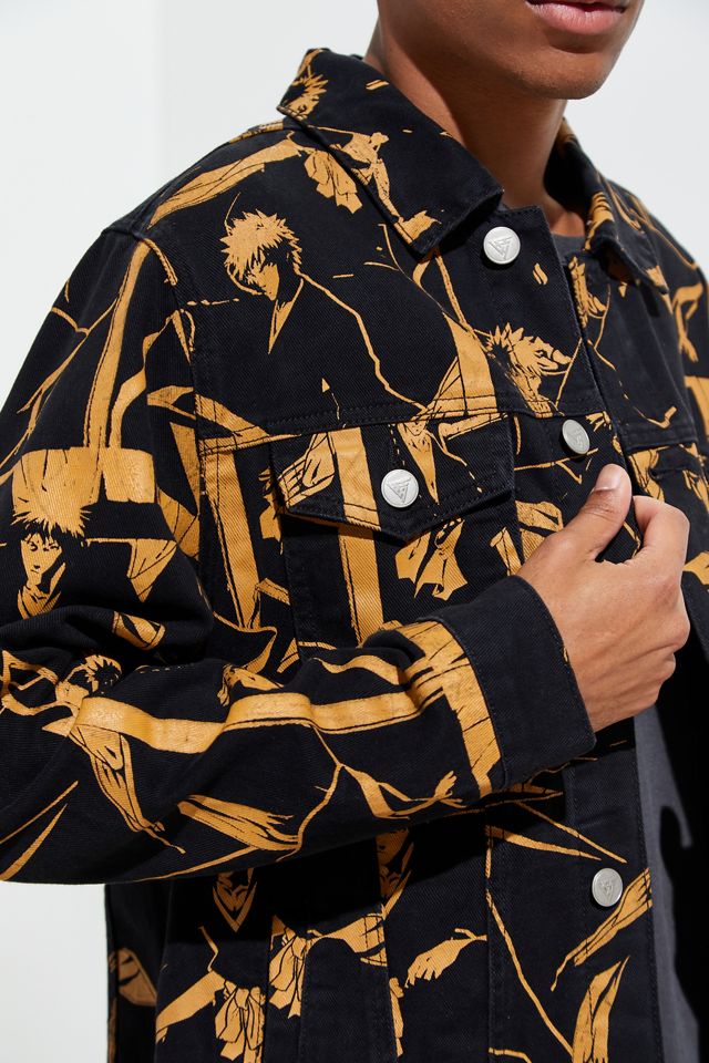 HYPLAND X Bleach Ichigo Allover Print Denim Jacket | Urban HYPLAND X Bleach Ichigo Allover Print Denim Jacket | Urban
