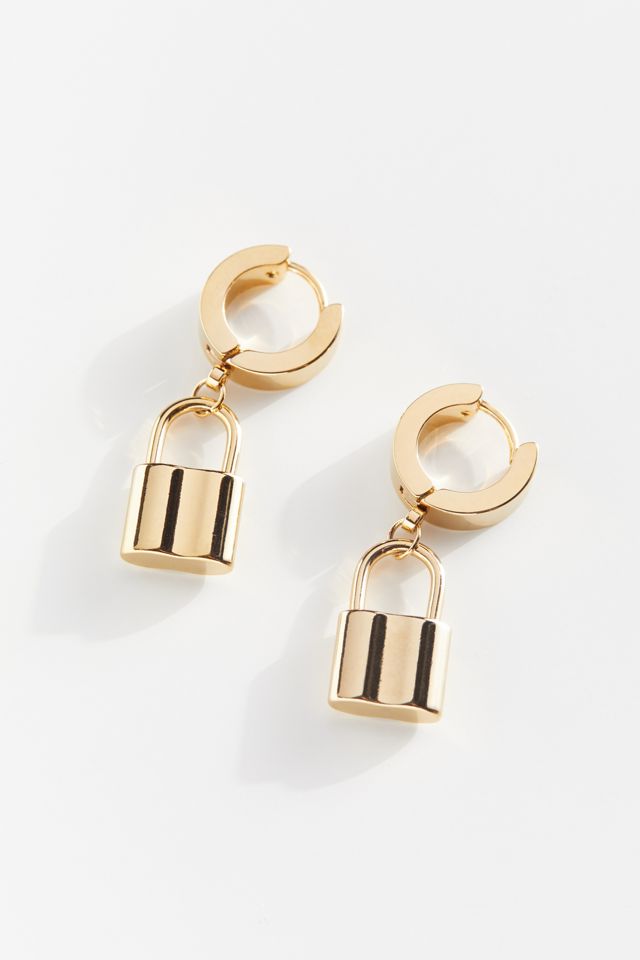 Ellie Vail Hadley Lock Huggie Hoop Earring | Urban Outfitters