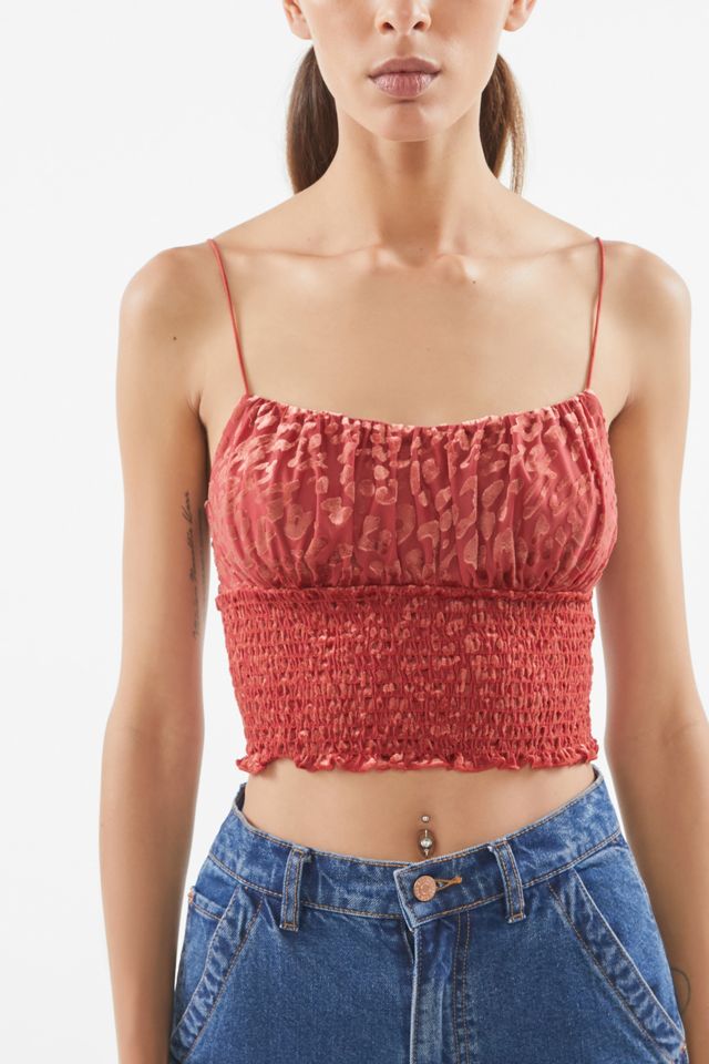 UO Emma Velvet Smocked Cami | Urban Outfitters UO Emma Velvet Smocked Cami | Urban Outfitters