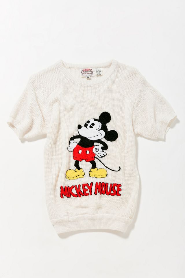 Vintage Mickey Mouse Short Sleeve Sweater | Urban Outfitters