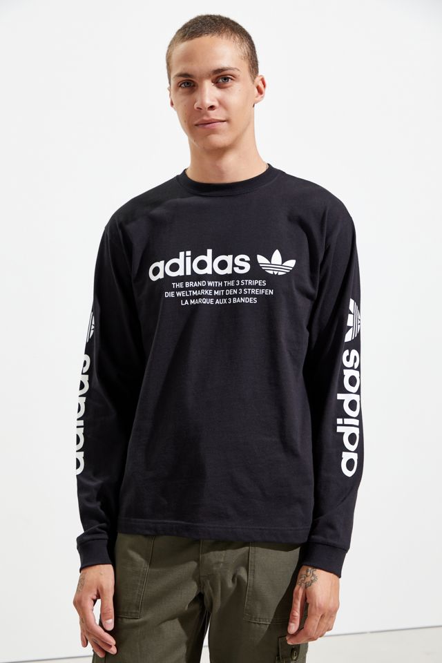 adidas Linear Logo Long Sleeve Tee | Urban Outfitters