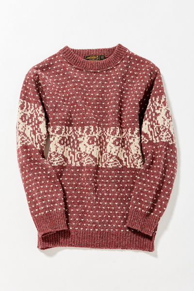 Vintage Deer Print Crew Neck Sweater | Urban Outfitters