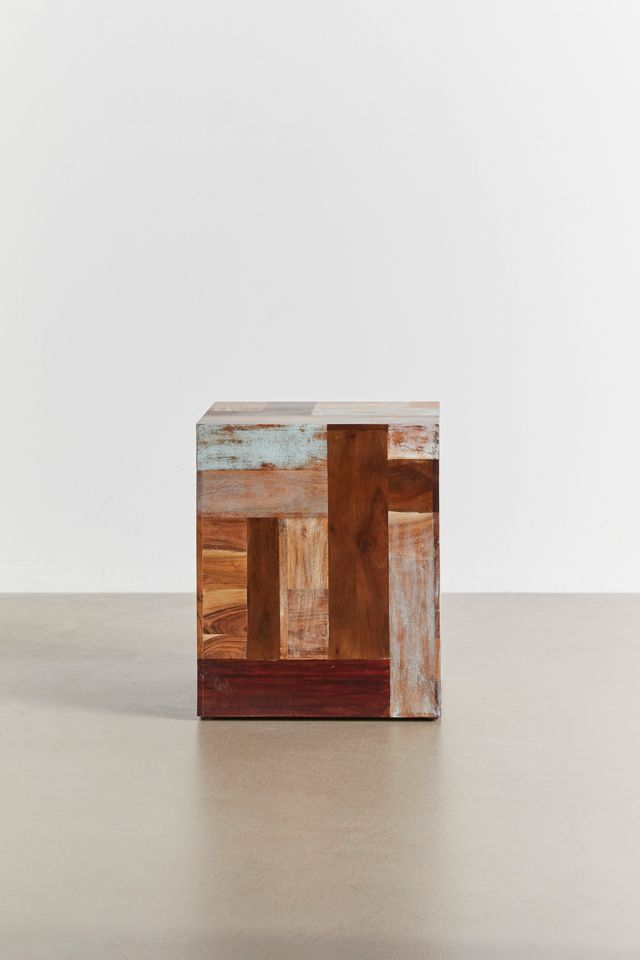 Patched Wood Side Table | Urban Outfitters