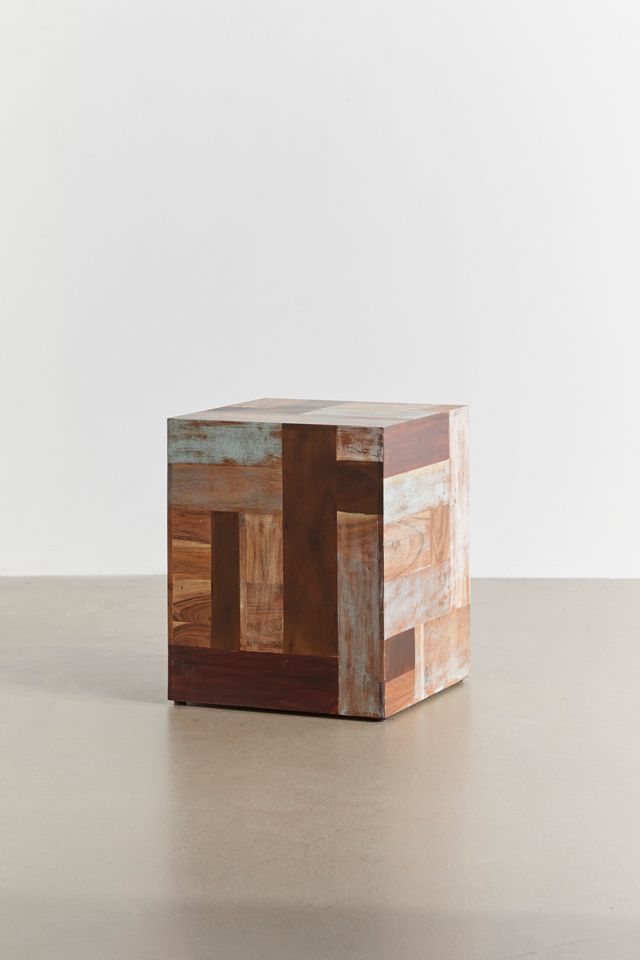 Patched Wood Side Table | Urban Outfitters