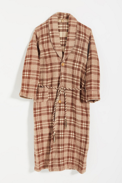 Vintage Brown Plaid Duster Coat | Urban Outfitters Canada