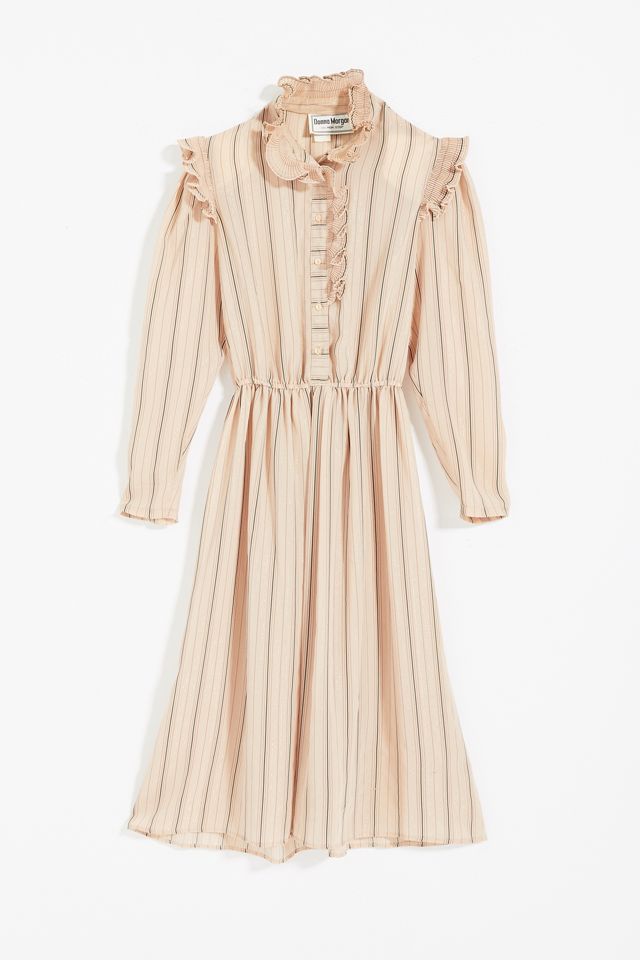 Vintage Stripe Ruffle Dress | Urban Outfitters