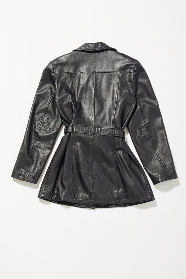 Vintage Belted Leather Jacket | Urban Outfitters