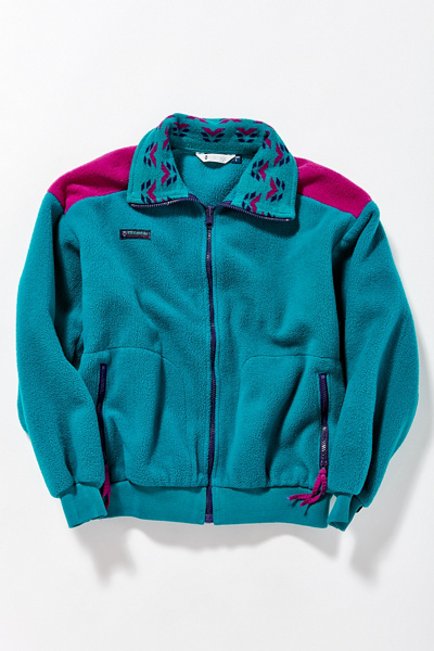 Vintage Columbia Turquoise Fleece Jacket | Urban Outfitters