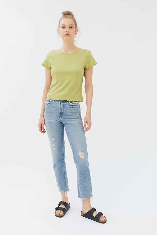 Back Beat Co. Lettuce Edge Baby Tee | Urban Outfitters Canada