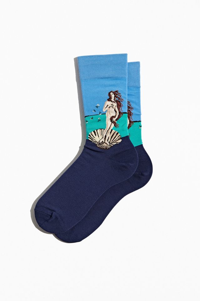 HOTSOX Botticelli’s The Birth Of Venus Crew Sock | Urban Outfitters