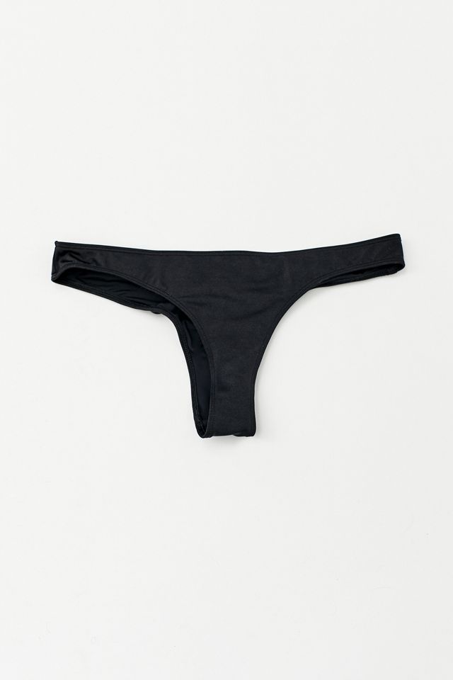 Out From Under Chelsea Matte Satin Ruched Cheeky Bikini Bottom | Urban ...
