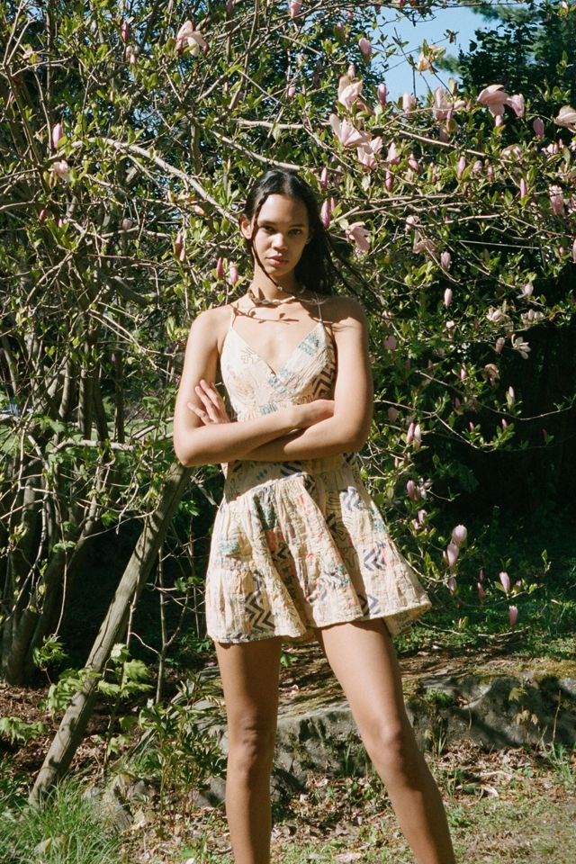 UO Fieldstone Patchwork Mini Dress | Urban Outfitters