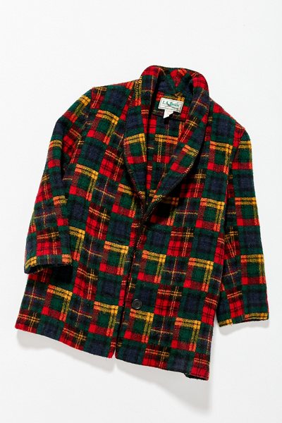 Vintage Madras Plaid Coat | Urban Outfitters