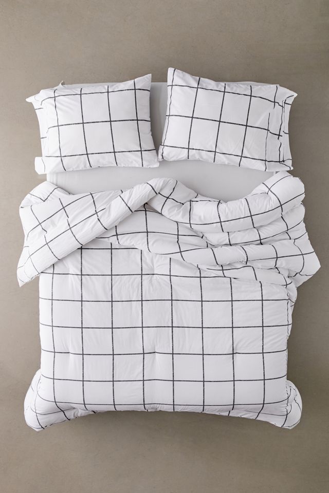 Distressed Grid Comforter Set | Urban Outfitters