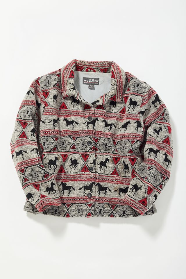 Vintage Horse Print Fleece Jacket | Urban Outfitters