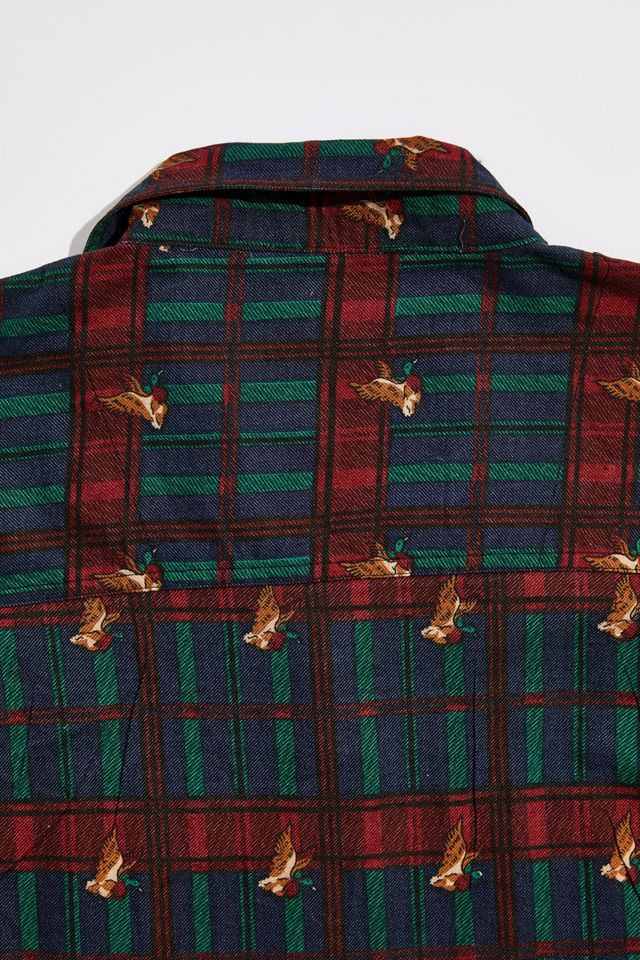 Vintage Duck Printed Flannel Shirt | Urban Outfitters Canada