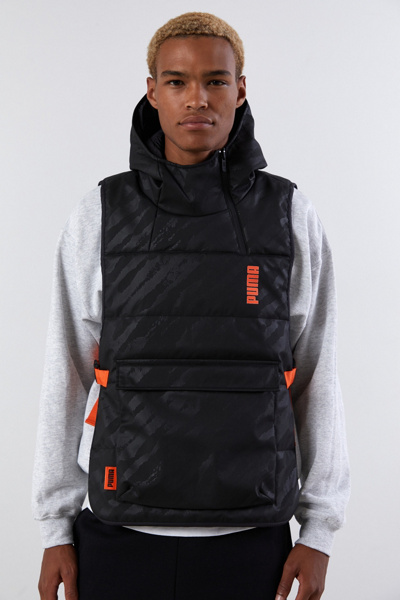 Puma CSM Padded Hooded Vest | Urban Outfitters