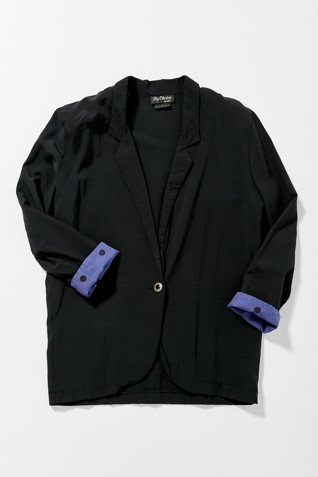 Vintage Lightweight Contrast Cuff Blazer | Urban Outfitters Canada