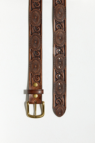 Bison Designs Embossed Leather Belt | Urban Outfitters Canada